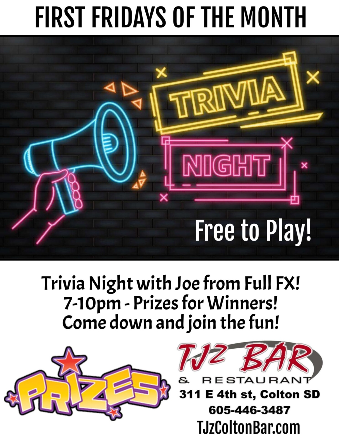 Trivia Nights! Monthly on the First Fridays of the Month! Free to Play ...